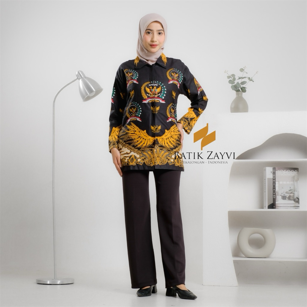 Jual Baju Batik BPD NASIONAL Resmi Kemeja Blouse dan kain | Shopee ...