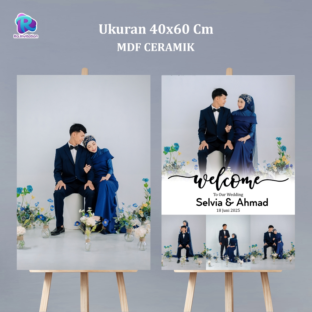 Jual CETAK FOTO BINGKAI JUMBO UKURAN 16RP 40X60 /WEDDING SIGN ...