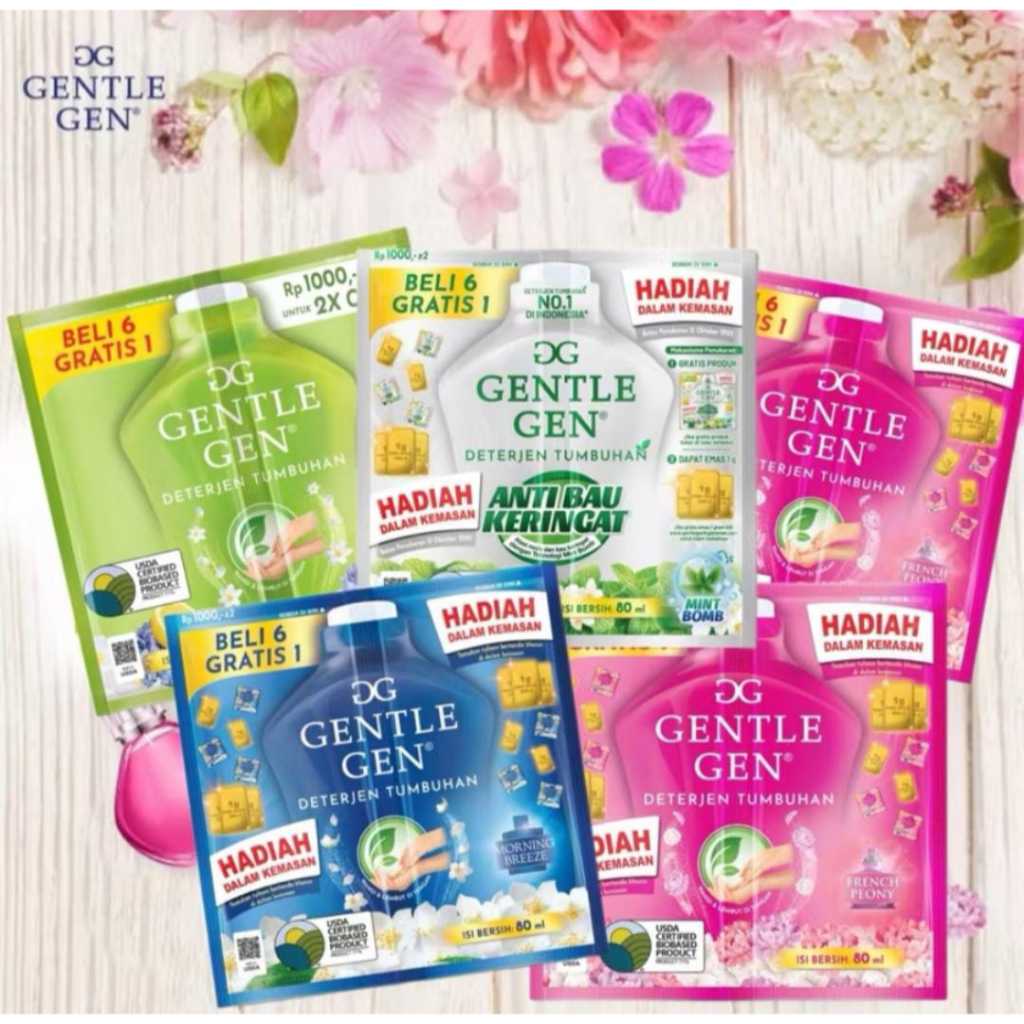 Jual GENTLE GEN DETERGEN CAIR ISI 16 SACHET ALL VARIAN | Shopee Indonesia