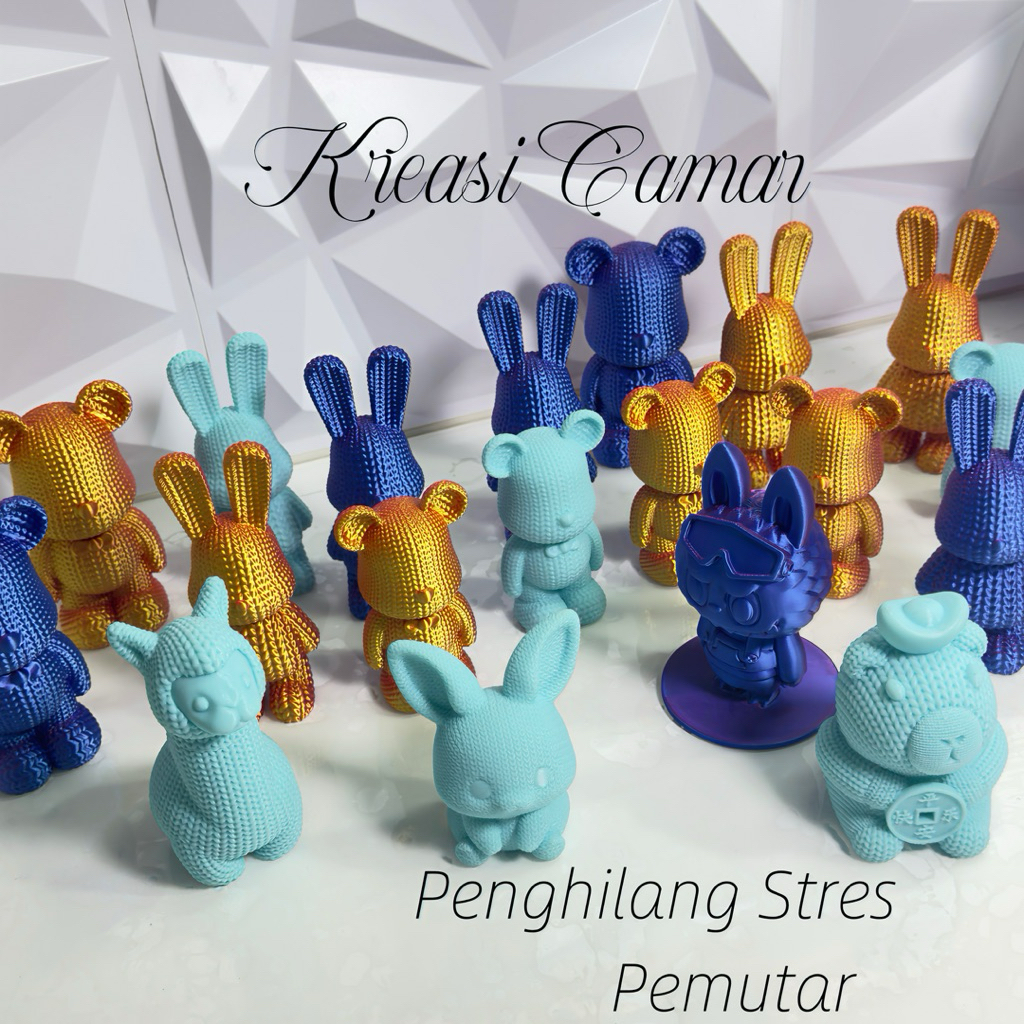 Jual Hiasan Berputar Anti Stres 6 in 1 -Boneka Beruang/Kelinci/Labubu ...