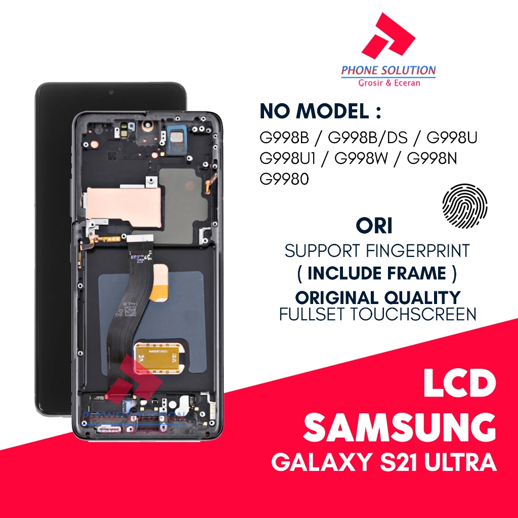 Jual LCD Samsung S21 Ultra / G998 - Include Frame Finger Print Fullset ...