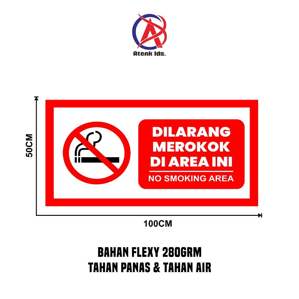 Jual Spanduk, Banner/ Baliho Peringatan (Dilarang Merokok Di Area Ini ...