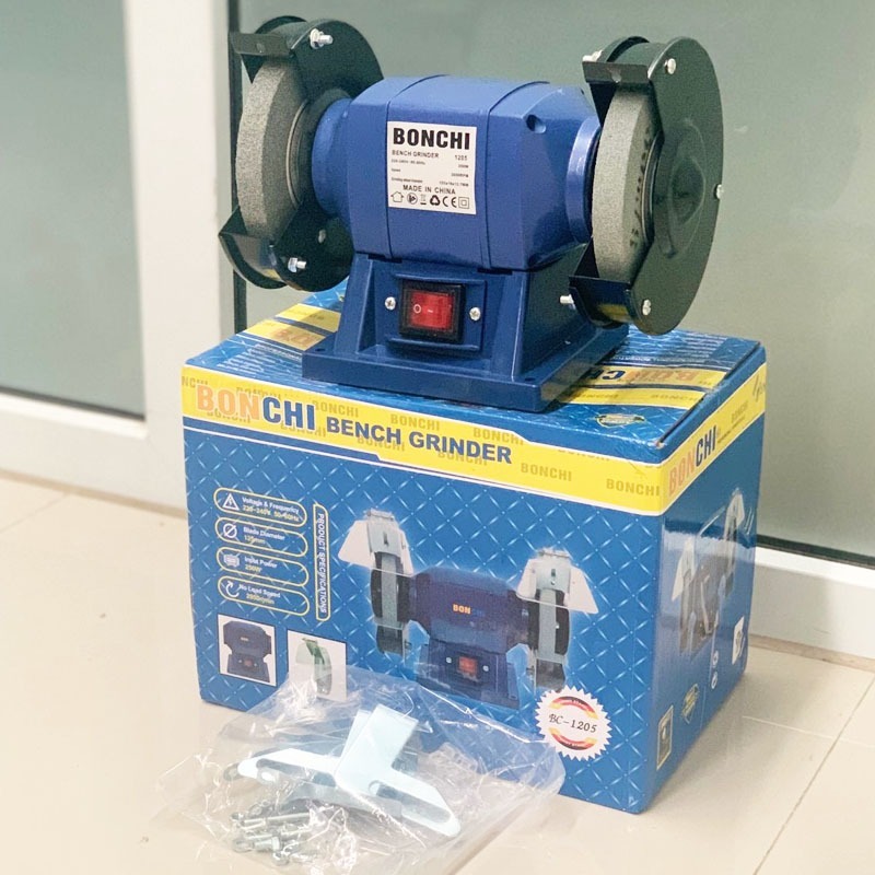 Jual BONCHI Mesin Gerinda Duduk 5 inch - Bench Grinder Duduk Gerinda ...