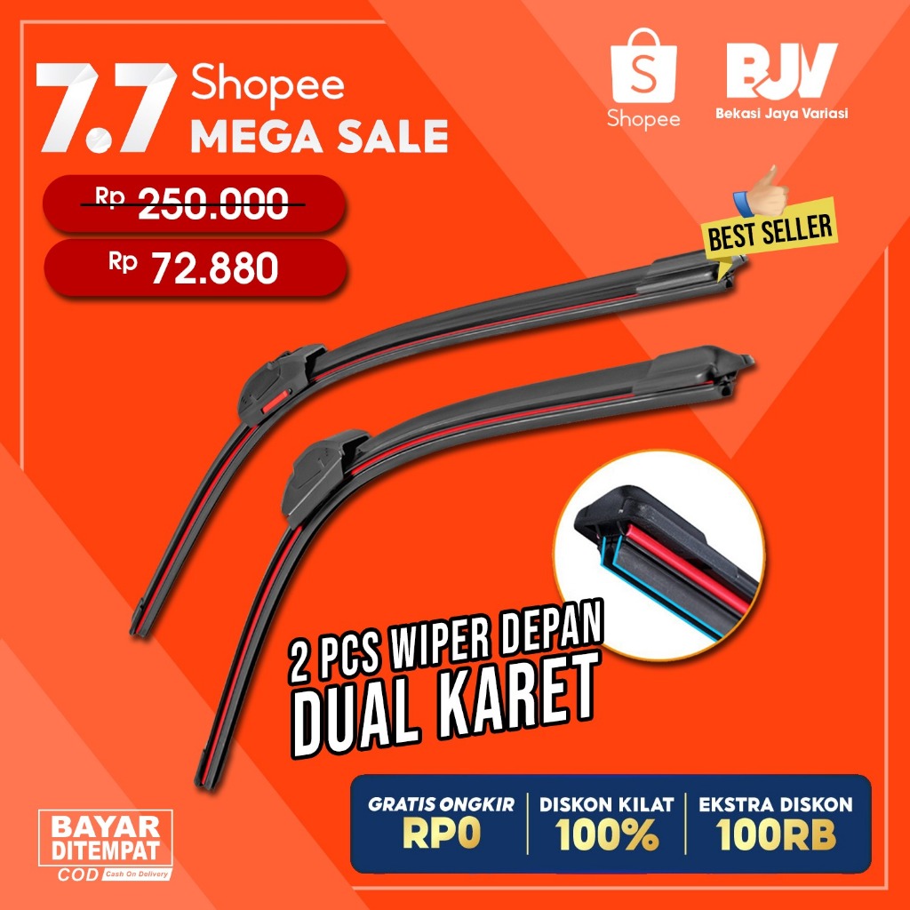 Jual MasterrpieceStore - Wiper Mobil Dual Blade - Universal Semua Mobil ...