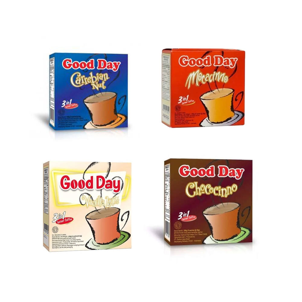 Jual GOOD DAY ALL VARIAN MOCACINNO/VANILLA LATTE/CAREBIAN NUT ...