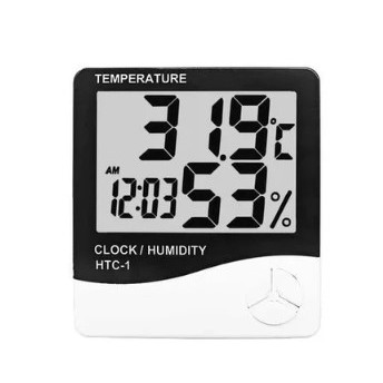 Jual HTC-2 dan 1 In/Out Thermometer Hygrometer Clock Temperature ...