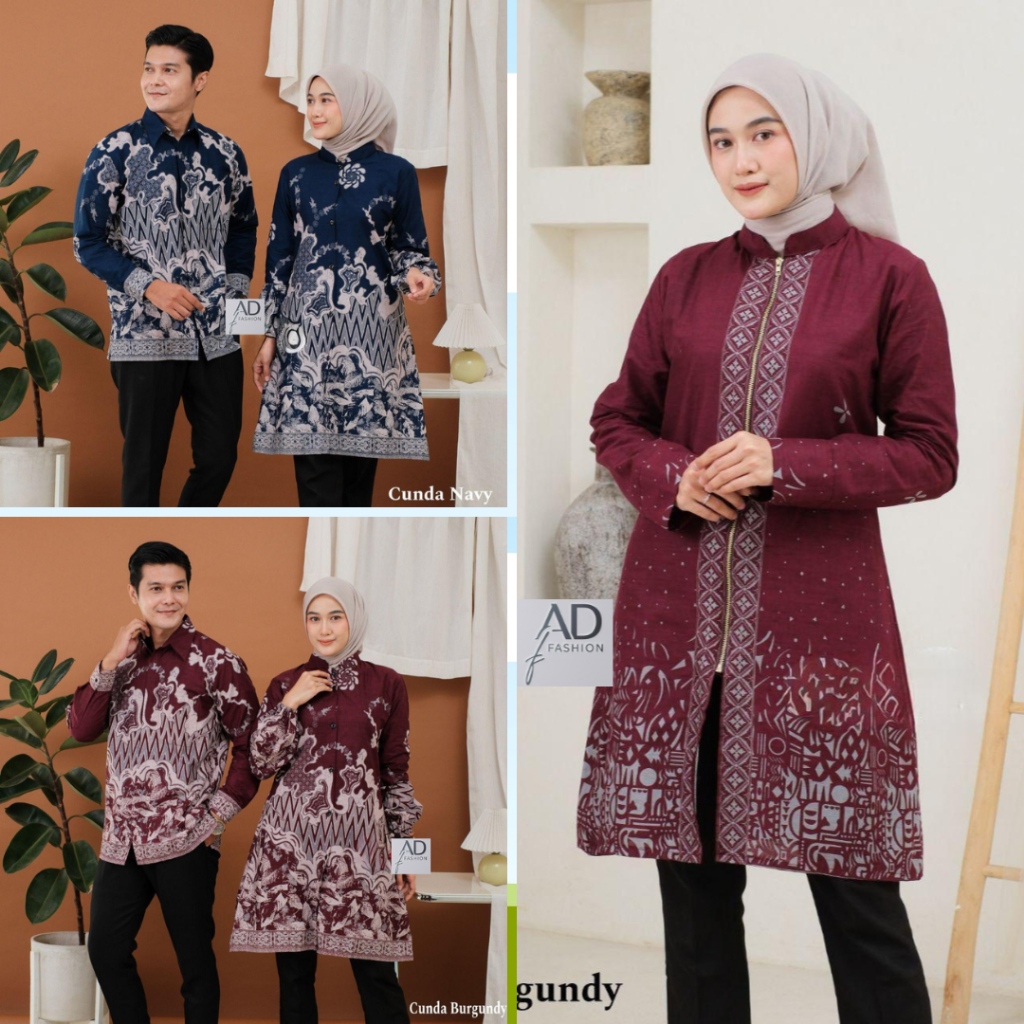Jual Batik Couple Atasan Baju Batik Wanita Modern Terbaru Tunik dan Kemeja Motif Sutena Cunda ...