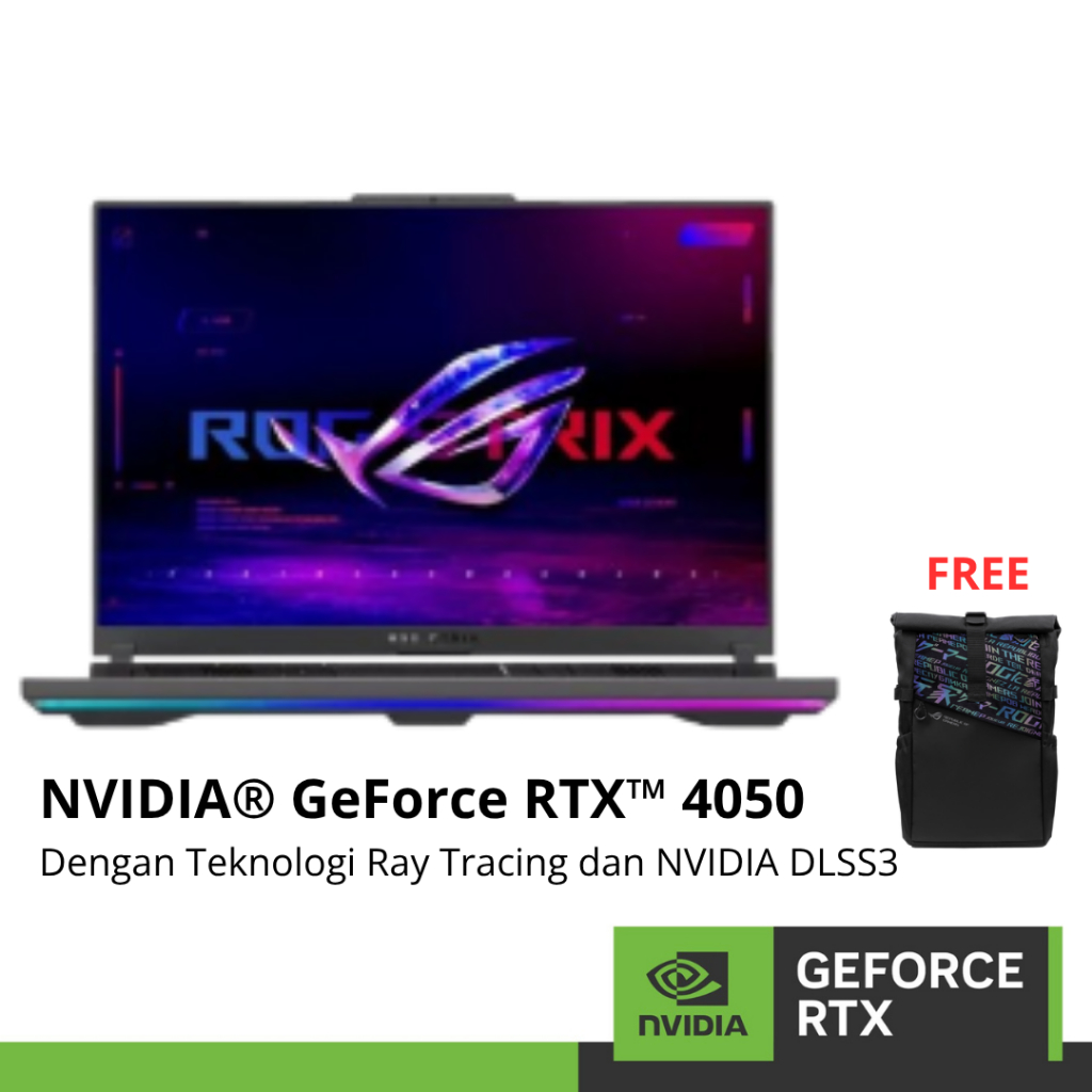 Jual ASUS ROG STRIX G16 G614JU Intel i5 13450HX RTX4050 6GB/ 16GB 512GB ...