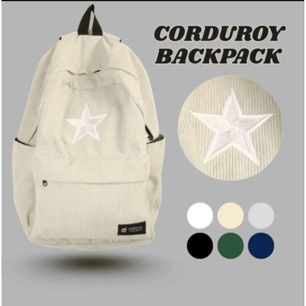 Jual Tas Ransel Pria wanita Tas Corduroy Bintang Backpack Tas LAPTOP ...