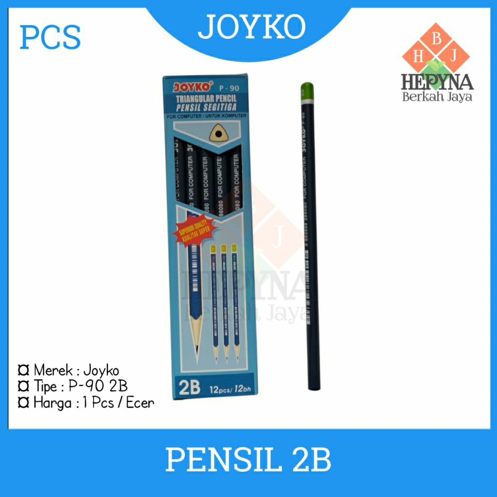 Jual Pensil Segitiga Triangular Pencil Joyko P-90 2B (Satuan) | Shopee ...