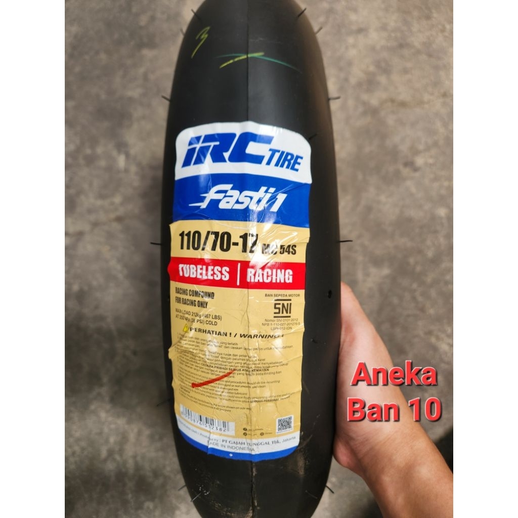 Jual Ban IRC 110/70-17 Fasti 1 Soft Compound Slick Tahun Produksi 2025 ...