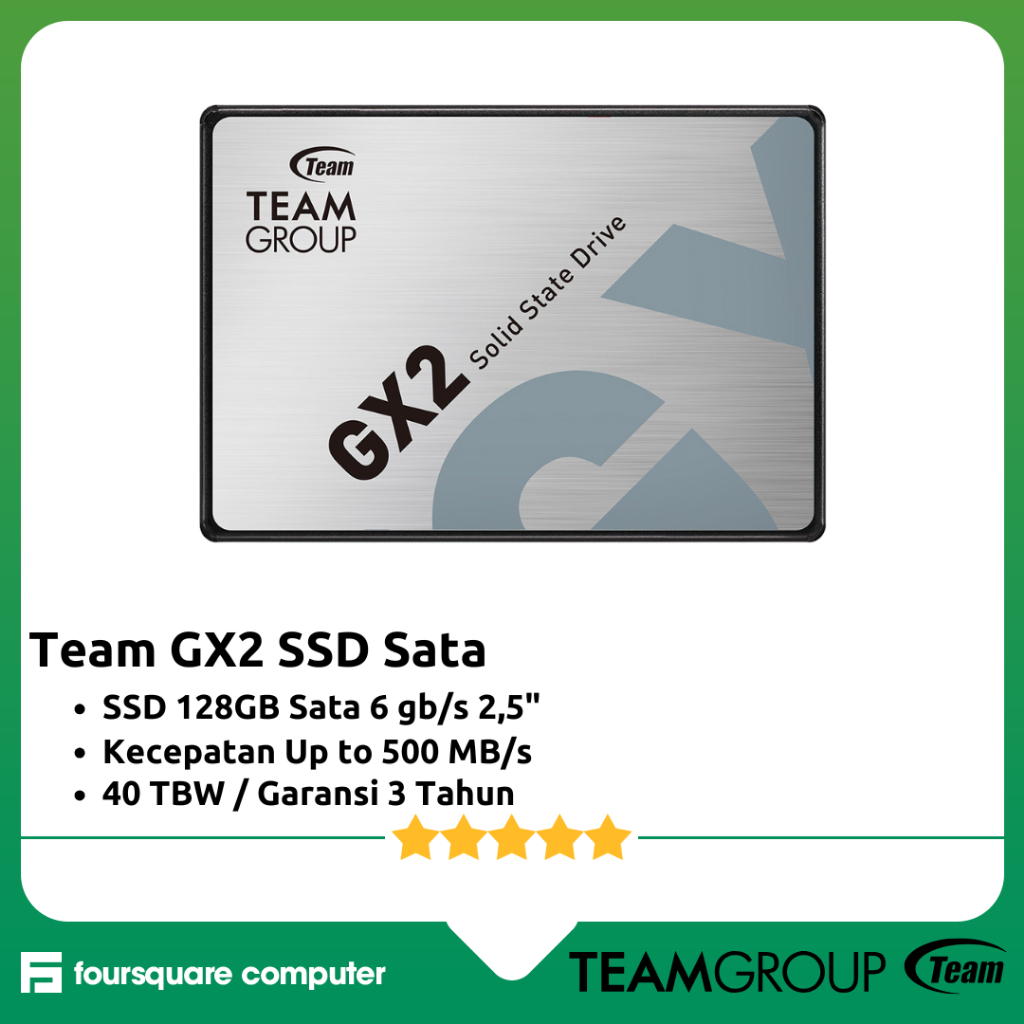 Jual Team GX2 SSD 128GB Sata 2.5" resmi garansi 3 tahun | Shopee Indonesia