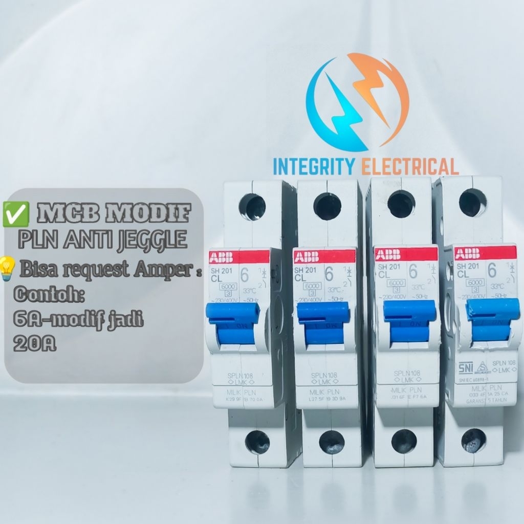 Jual MCB PLN 4BB SH201 Modif request 1phase Anti jagglek | Shopee Indonesia