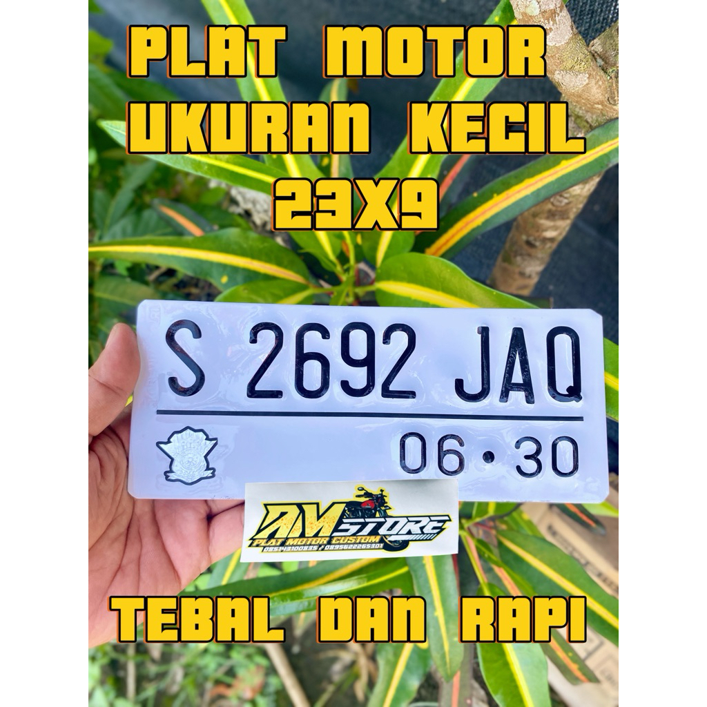 Jual PLAT MOTOR CUSTOM WARNA PUTIH PLAT MOTOR CUSTOM BAUT TANAM SATU ...