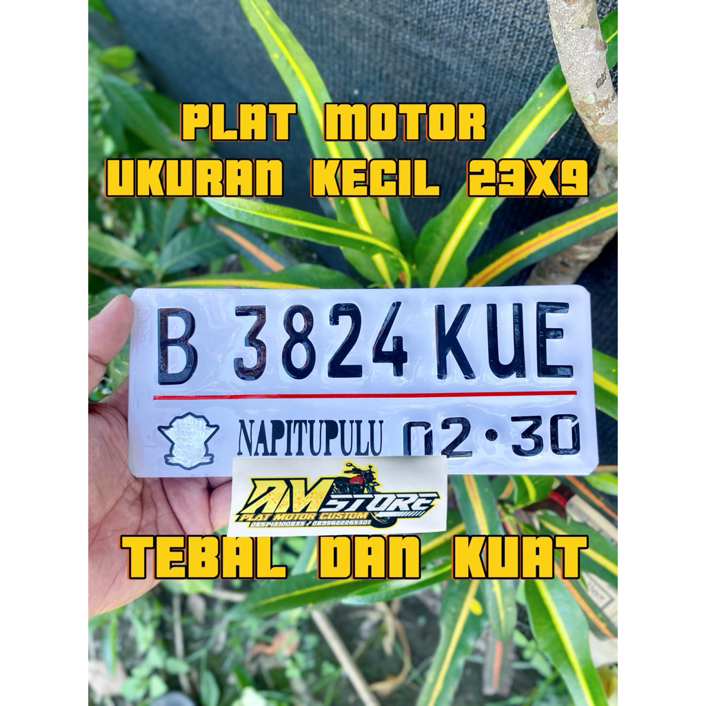 Jual PLAT MOTOR CUSTOM BAUT TANAM PLAT MOTOR WARNA PUTIH SATU BIJI ...