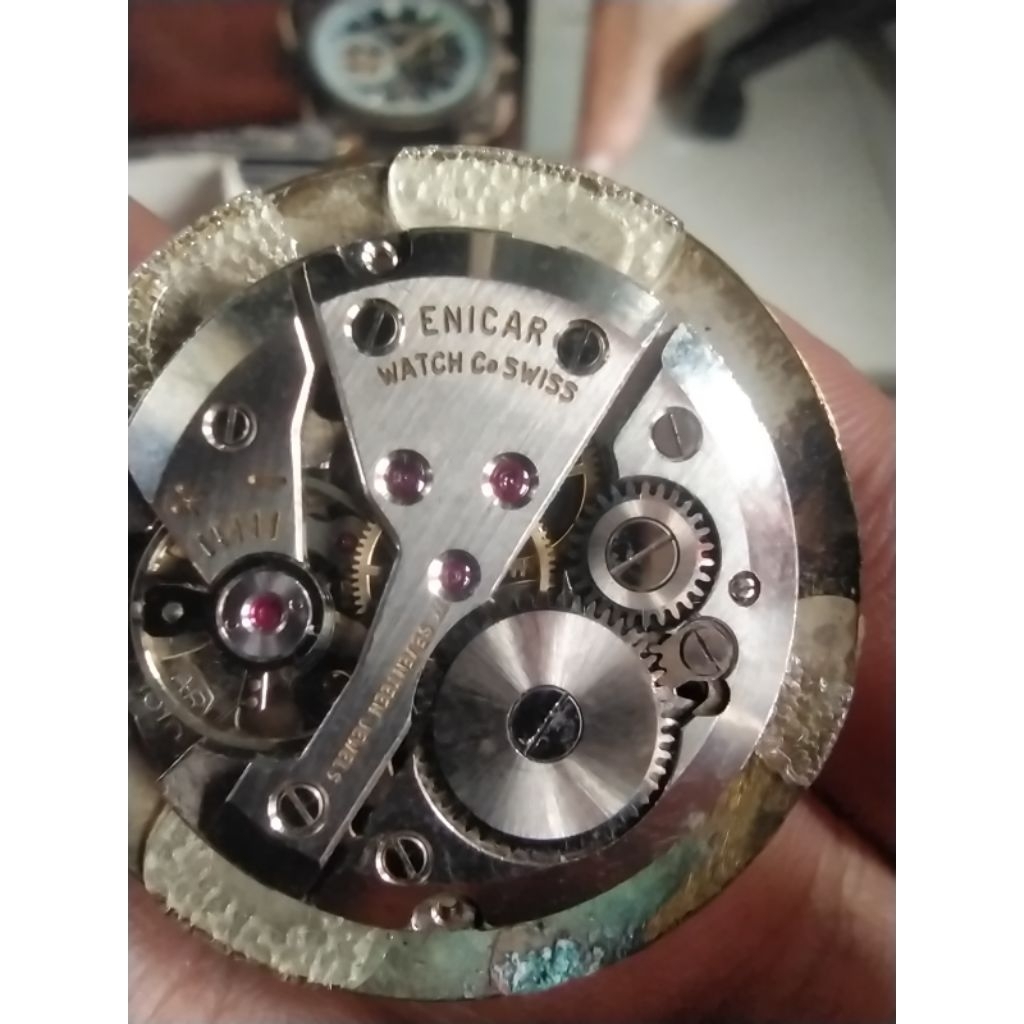 Jual Mesin Jam Tangan Bekas Enicar Watch Co Swiss Mesin Manual Winding ...