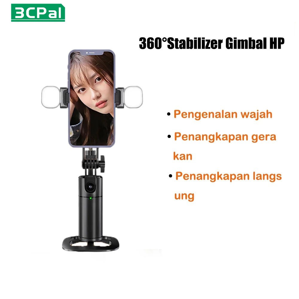 Jual Portable Face Tracking Tripod AI Gimbal Stabilizer Bluetooth Handphone Stabilizer 360 ...