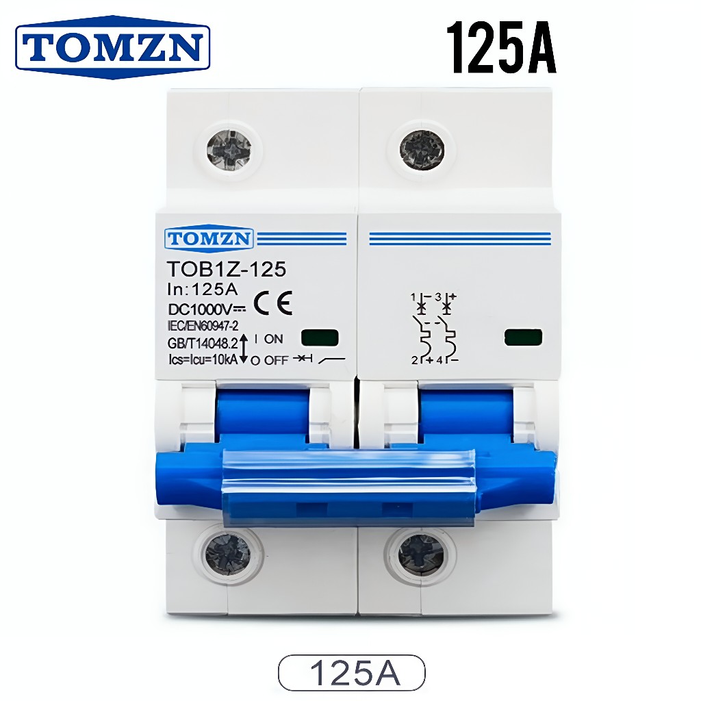 Jual MCB DC 2P C125A Miniature Circuit Breaker 1000V TOMZN | Shopee ...