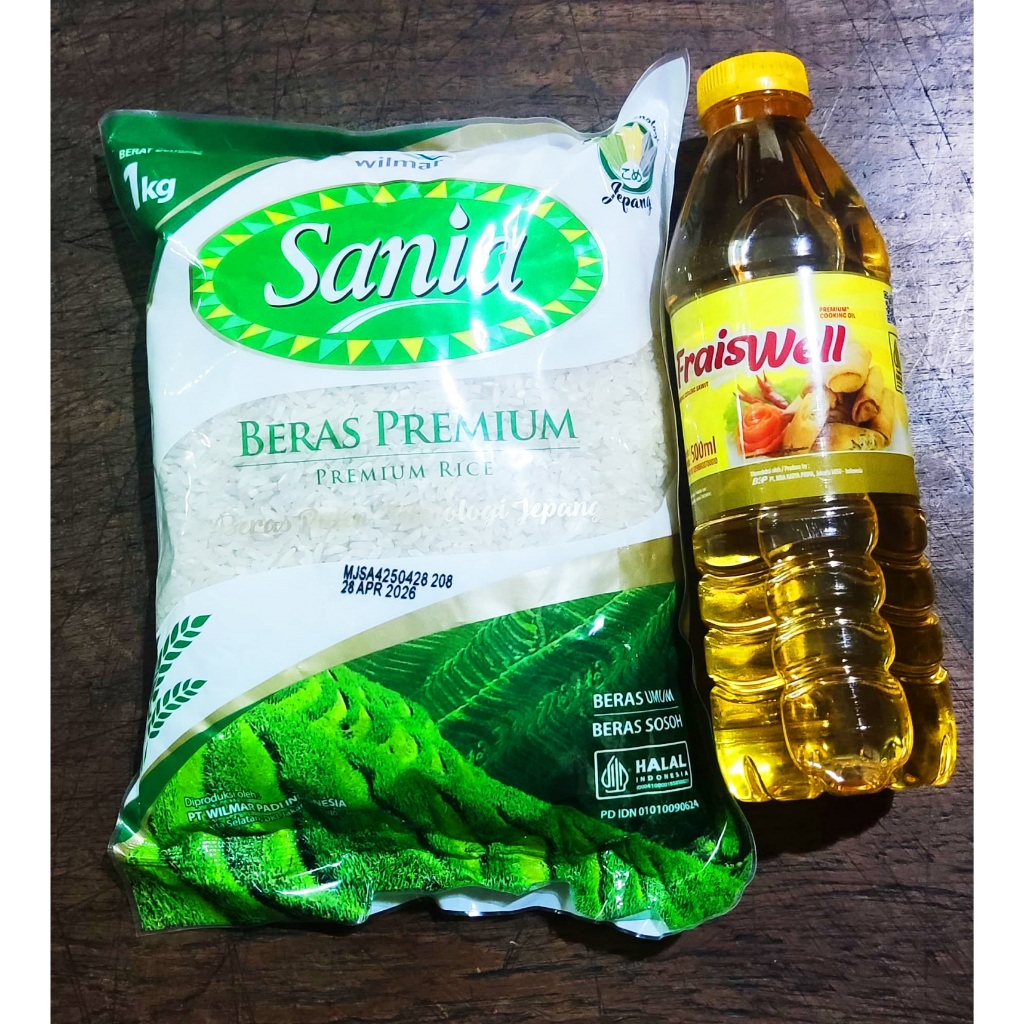 Jual (GROSIR / Beli Banyak Lebih Hemat) Paket Sembako Beras 1 kg [Sania ...