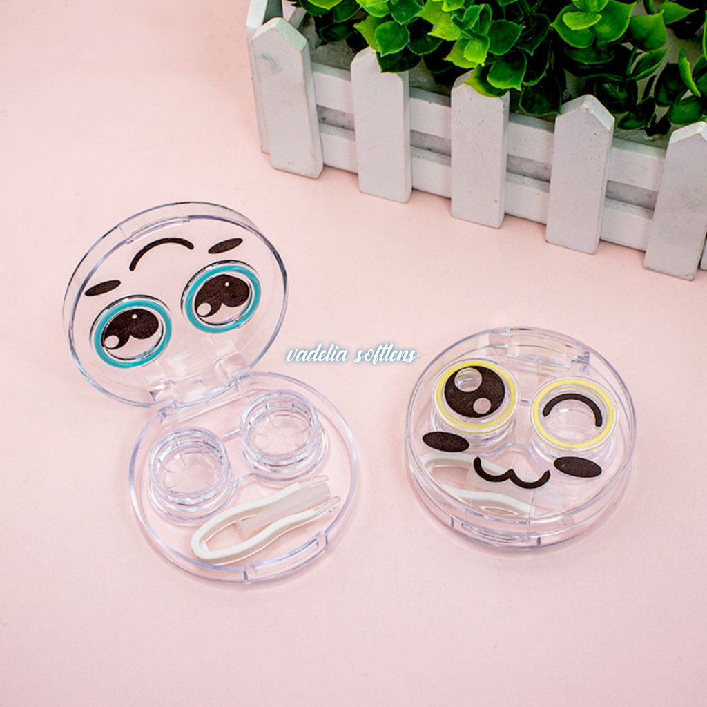 Jual TEMPAT SOFTLENS CUTE OVAL TRANSPARAN CASELENS SOFLENS / TRAVEL KIT ...