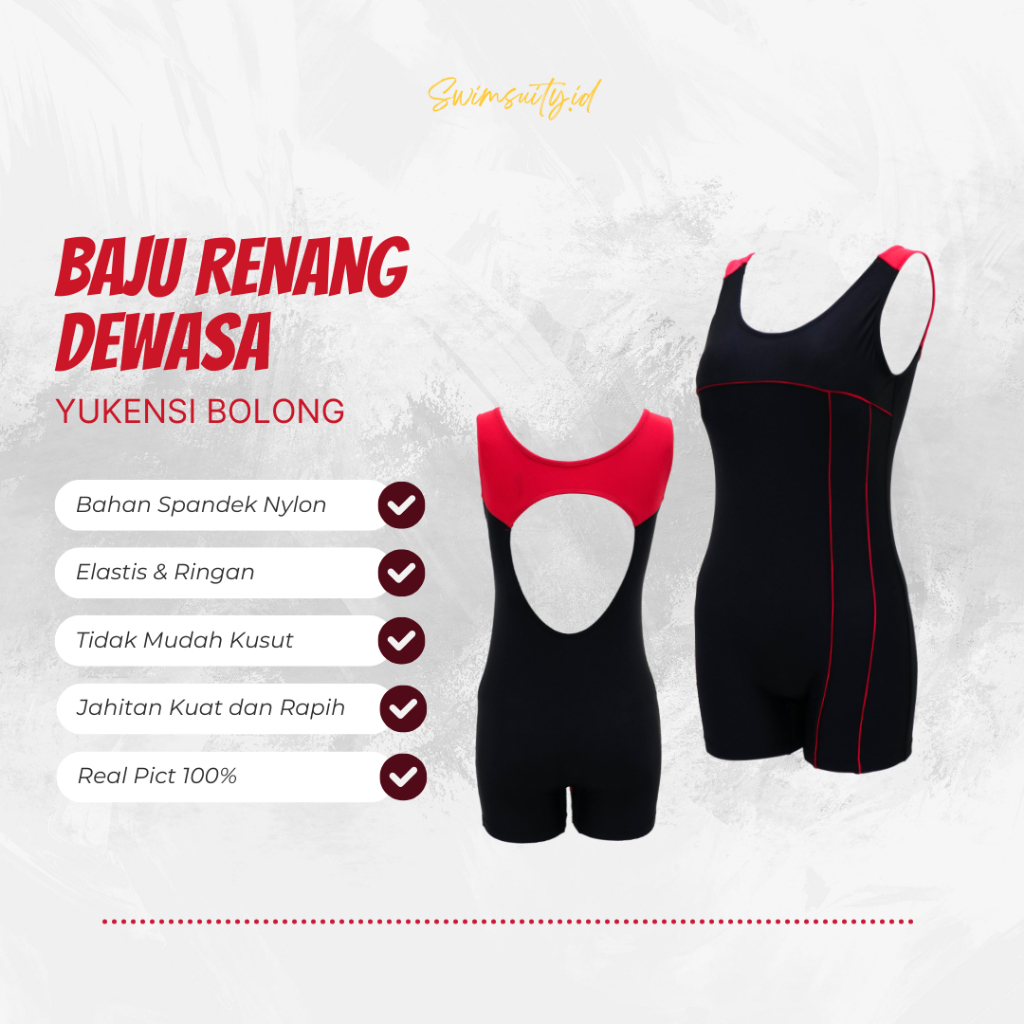 Jual Baju Renang Perempuan Dewasa Model Yukensi Polos | Shopee Indonesia