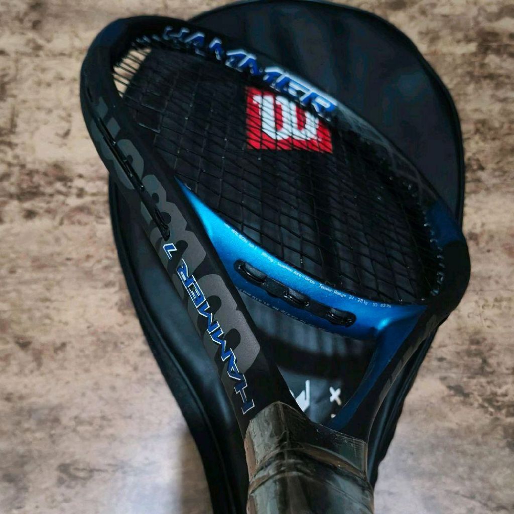 Jual RAKET TENIS WILSON HAMMER SIAP PAKAI SUDAH PAKE SENAR CARBON ...