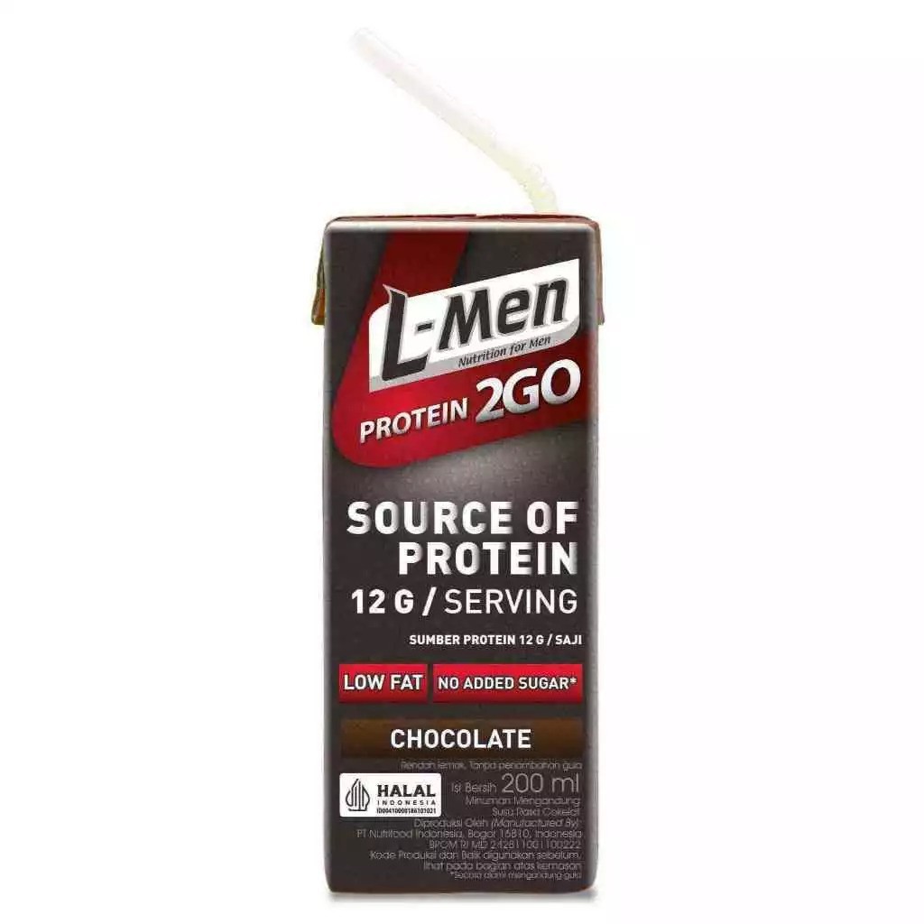 Jual L-Men UHT Protein 2 Go Chocolate Cappuccino Ogura RTD Ready to ...