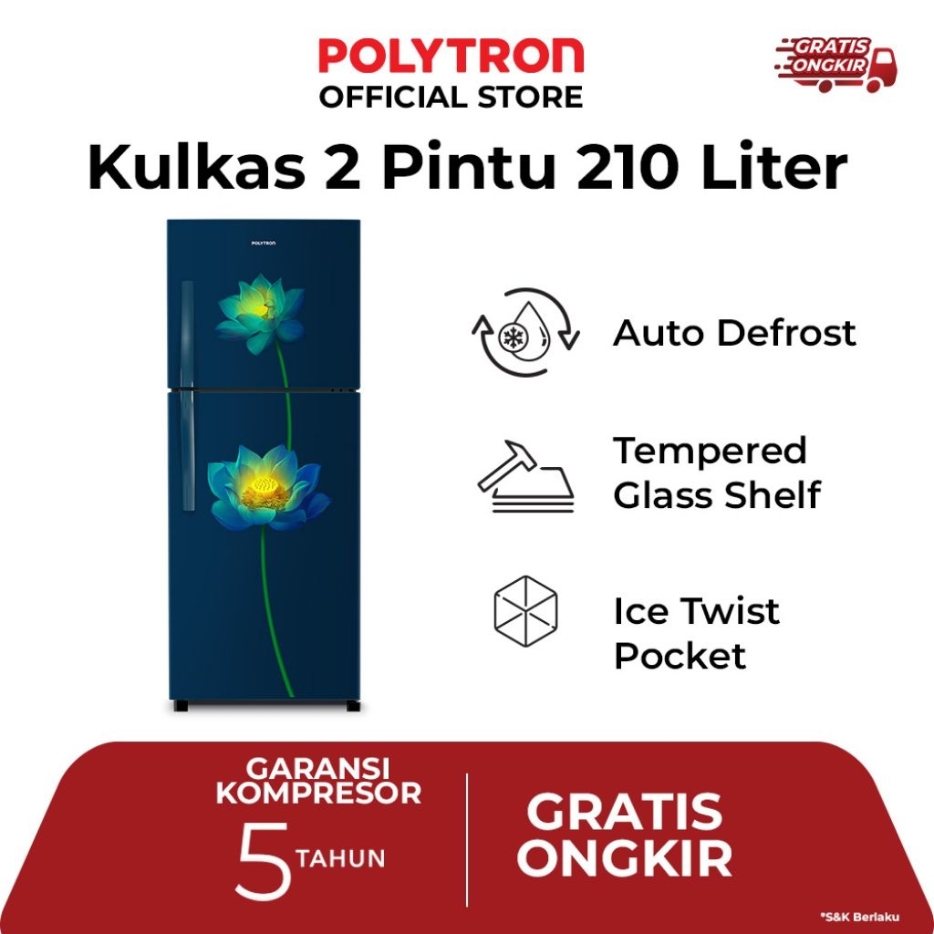 Jual KULKAS POLYTRON 217LB | Shopee Indonesia