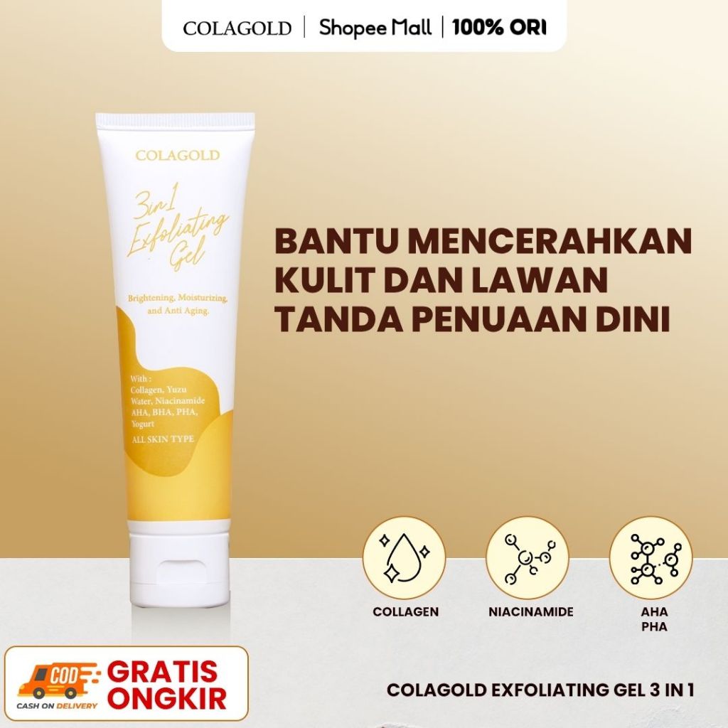 Jual Colagold Exfoliating Gel Bantu Mencerahkan Kulit dan Lawan Tanda ...