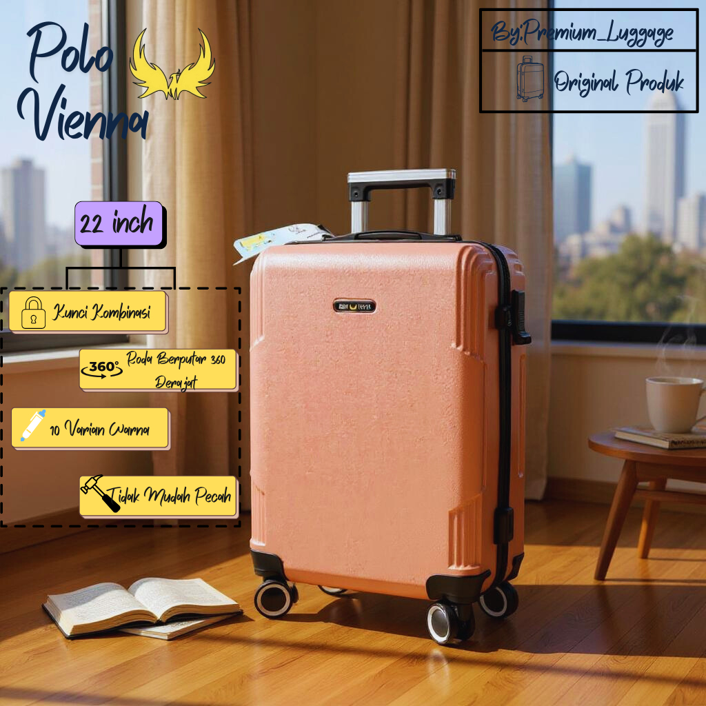 Jual KOPER 22 INCH POLO VIENNA 900,FREE PACKING KARDUS KOPER BAGASI ...
