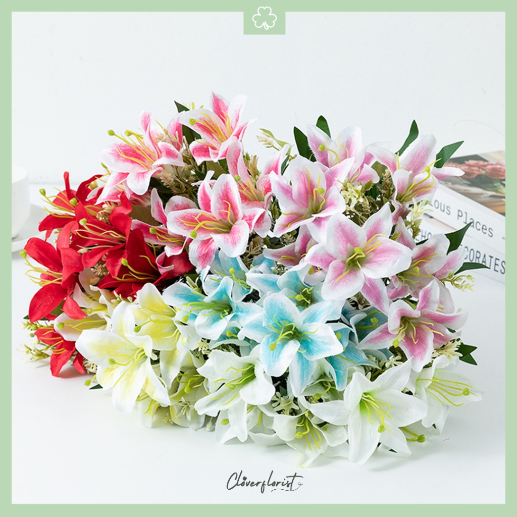 Jual Bunga Artificial Lily Bunga Hias Bakung Dekorasi Buket Bunga ...