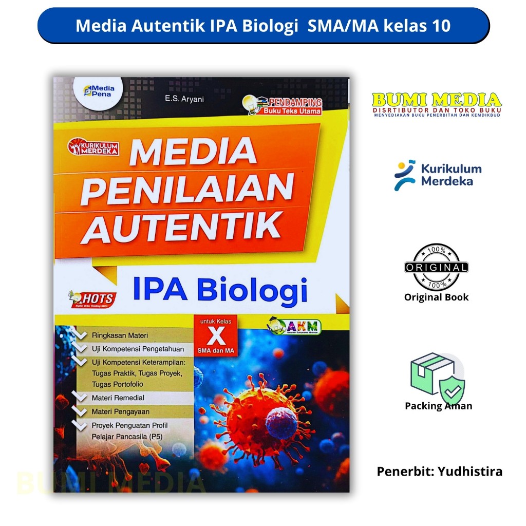 Jual Buku MEDIA Penilaian Autentik IPA BIOLOGI Revisi1 SMA/MA Kelas 10 Kurikulum Merdeka TIGA ...