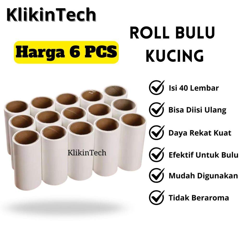 Jual Refill Lint Roller Isi Ulang Roll Pembersih Bulu Anjing Kucing dan ...