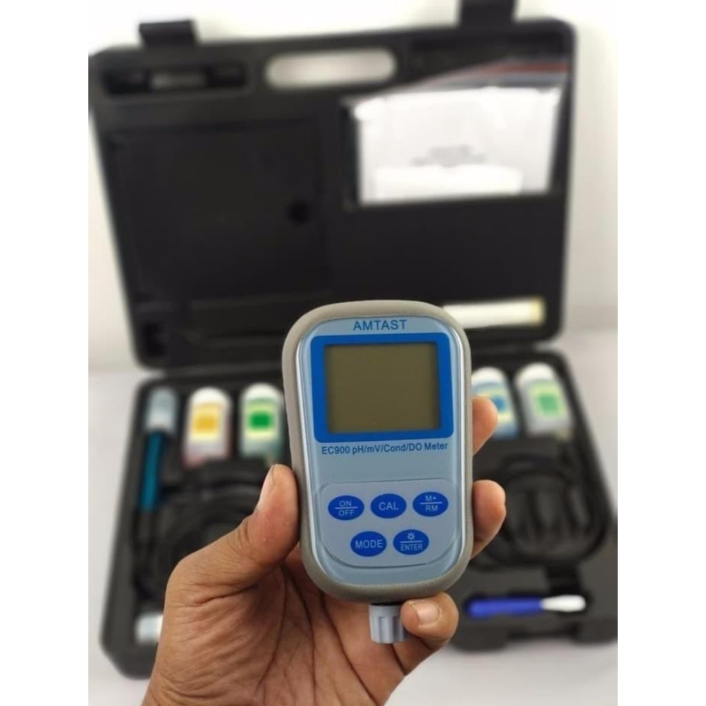 Jual Alat Ukur Kualitas Air AMTAST EC900 EC 900 8in1 pH/mV Conductivity ...