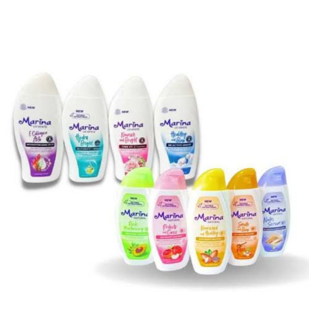 Jual MARINA HAND BODY NATURAL | UV WHITE BODY LOTION NETTO 182 ML murah ...