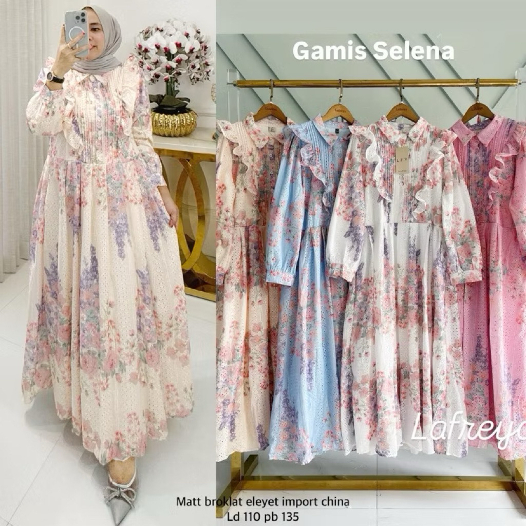 Jual Gamis Katbol LFY Original - Dress Katun Bordir Premium | Shopee ...