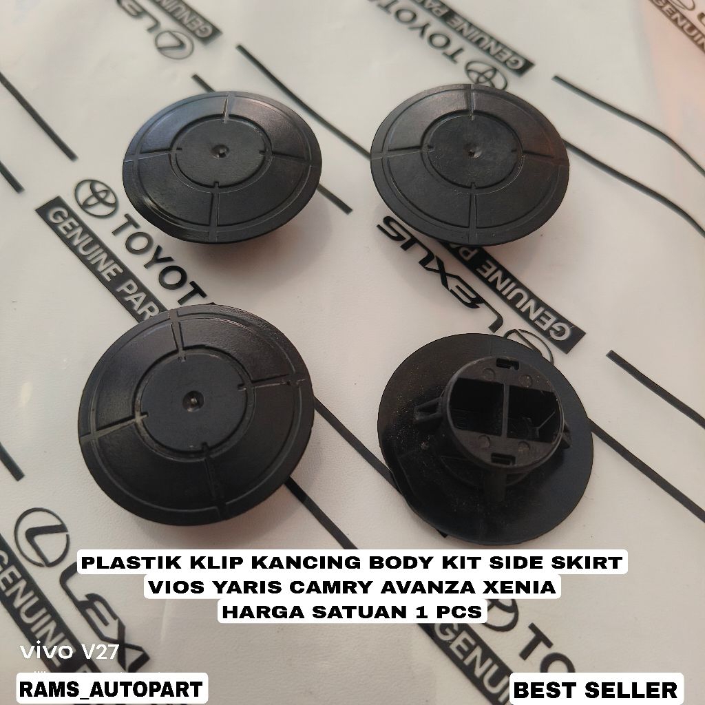 Jual kancing klip tutup lubang body kit vios yaris camry universal ...