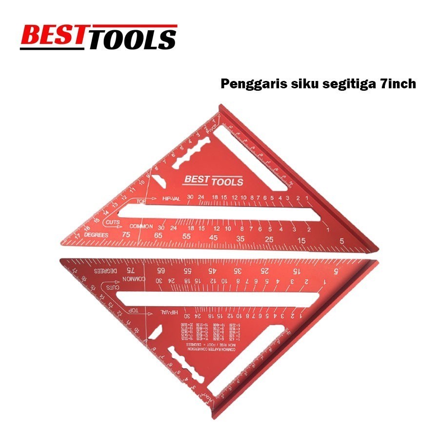 Jual NEW Penggaris Siku Multifungsi Sudut 90 Derajat Mistar Triangle ...