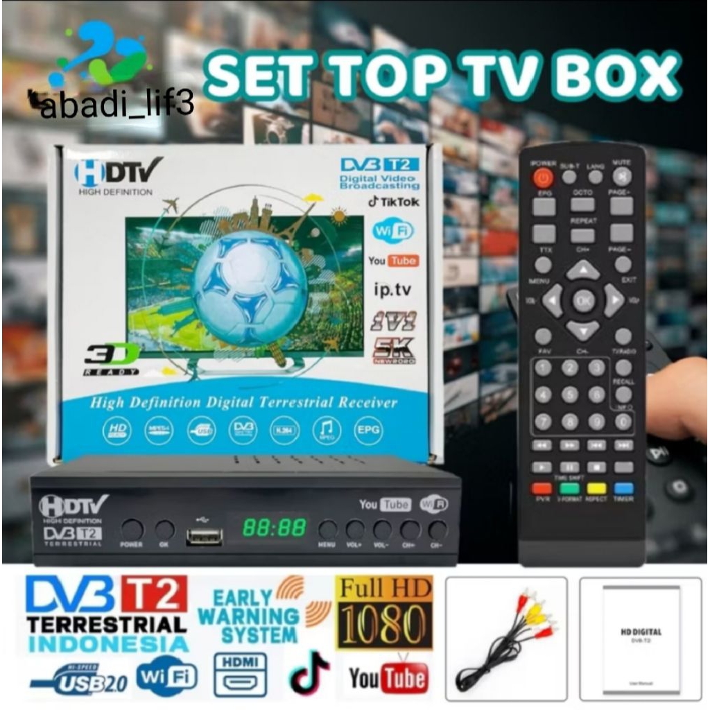 Jual Set Top Box Tv Digital DVB-T2 HDTV(Rceiver Siaran Digital/STB Tv ...