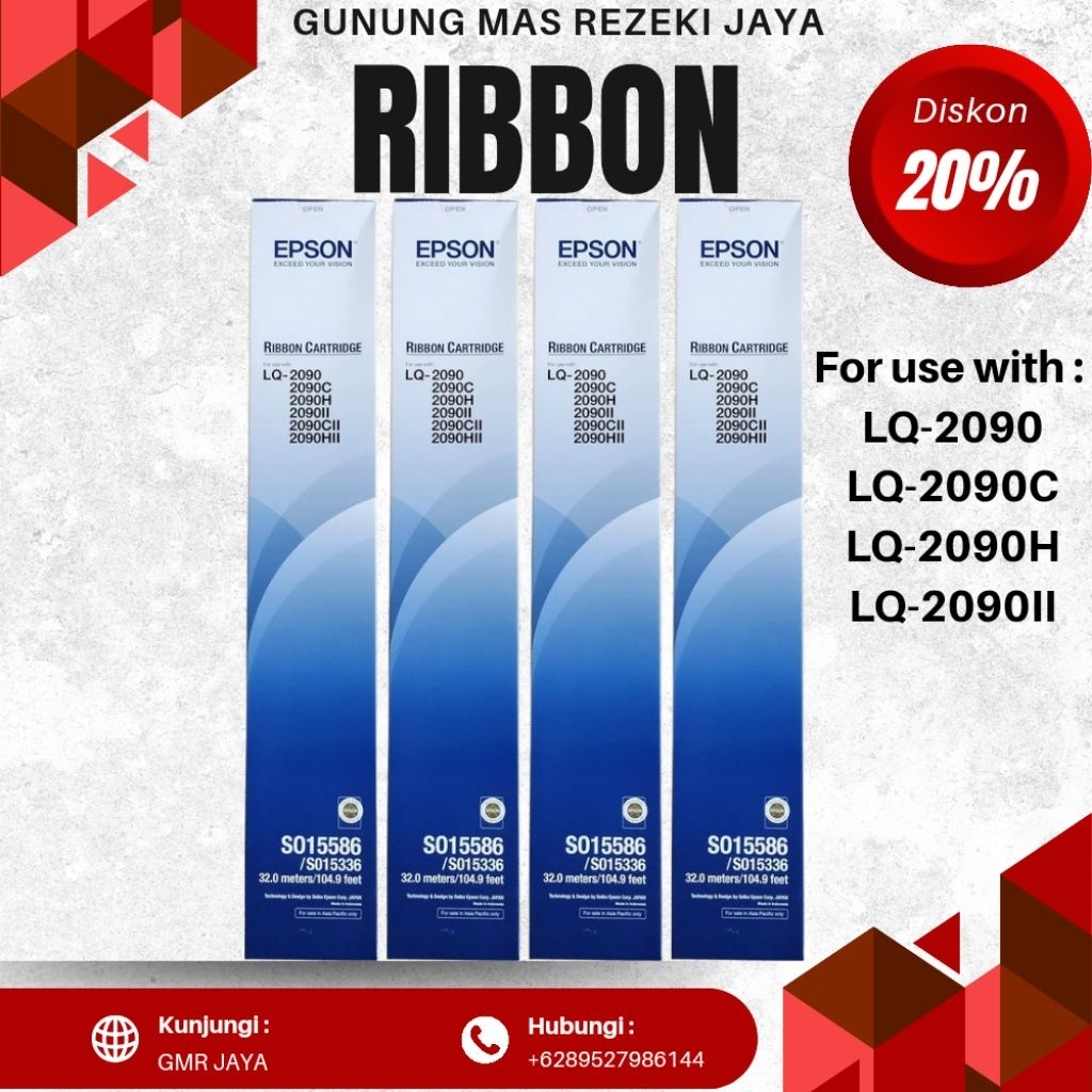 Jual Ribbon Cartridge Epson LQ-2090 original / Ribbon Cartridge Epson ...