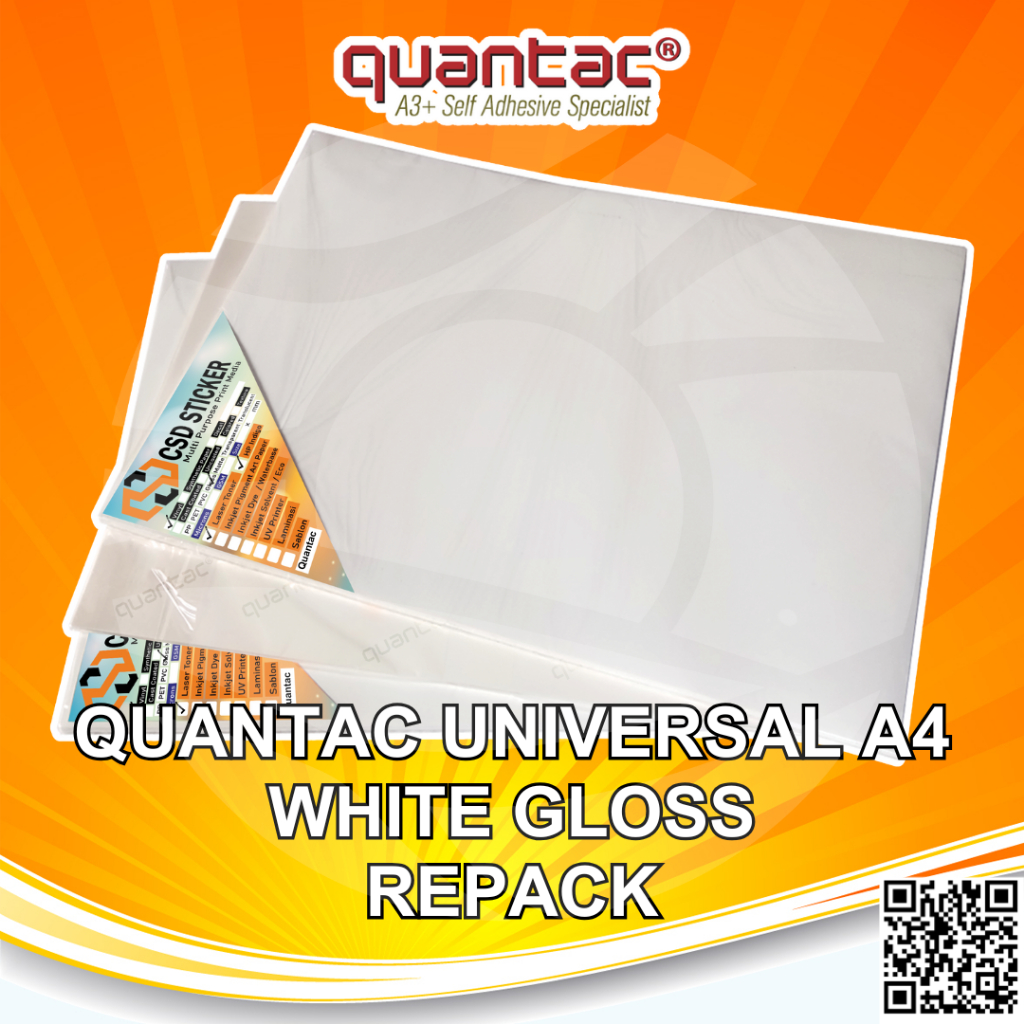 Jual QUANTAC UNIVERSAL Sticker Vinyl A4 Stiker Digital Print - REPACK ...