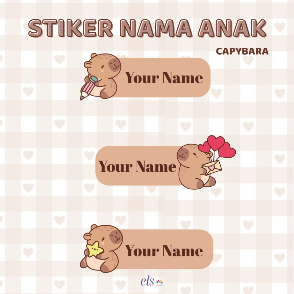 Jual Stiker Label Nama Anak Custom Premium Quality Print Karakter ...