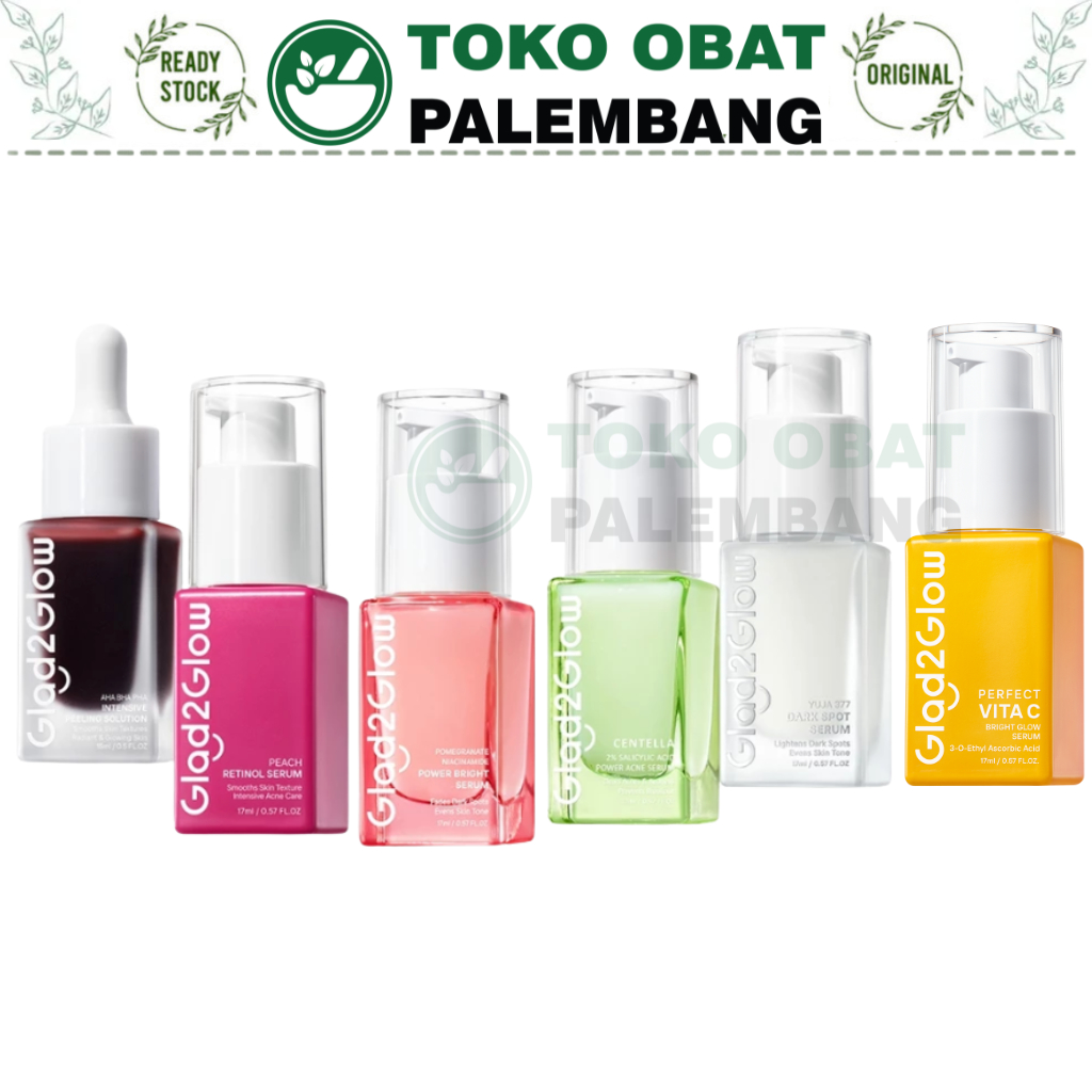Jual GLAD2GLOW SERUM AHA BHA PEELING PERFECT VITA C POMEGRANATE ...
