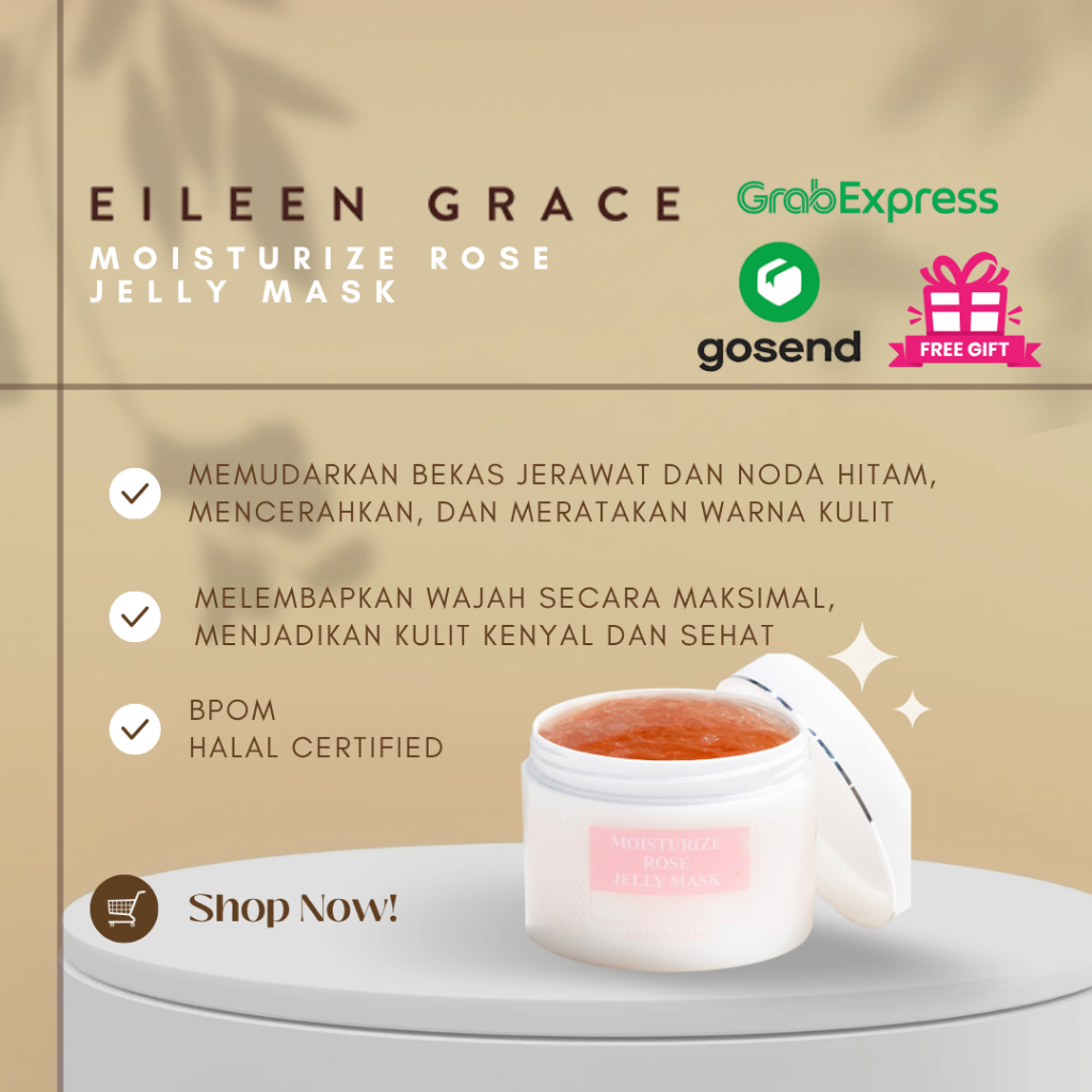 Jual EILEEN GRACE - Moisturize Rose Jelly Mask 300ml | Shopee Indonesia