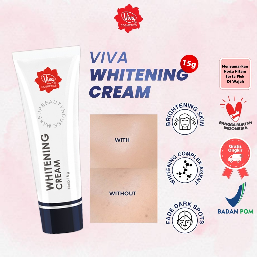 Jual VIVA Whitening Cream 15g - Mencerahkan Flek Hitam | Shopee Indonesia