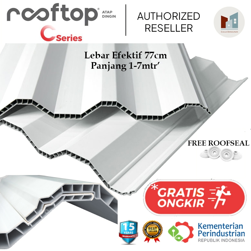 Jual Atap uPVC - Rooftop C Series Harga termurah Rp 136,500/mtr' merk ...