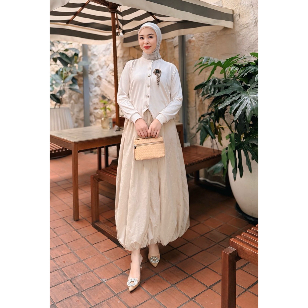 Jual Bloom skirt / herjab / rok balon rok panjang rok nylon crinkle rok ...