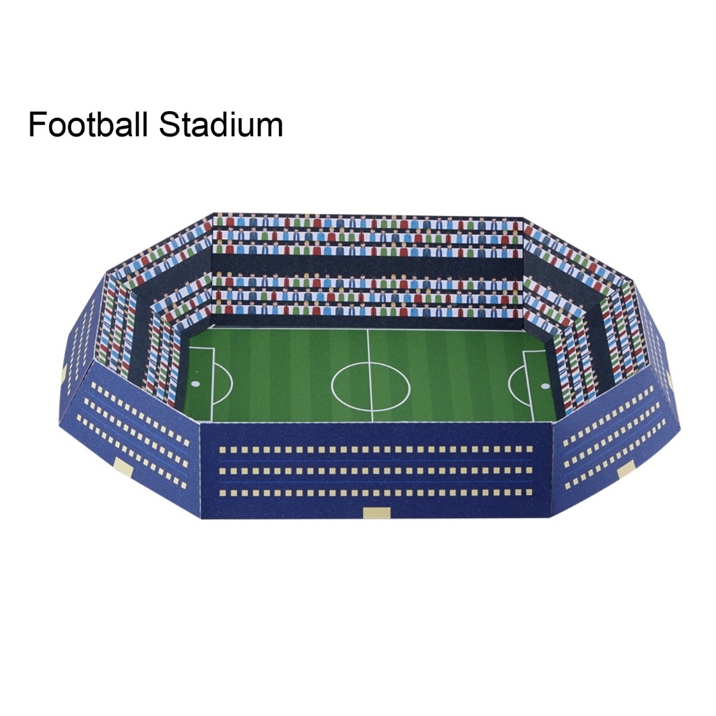 Jual DIY Papercraft Diorama Football Stadium Cetak Pola Kerajinan ...