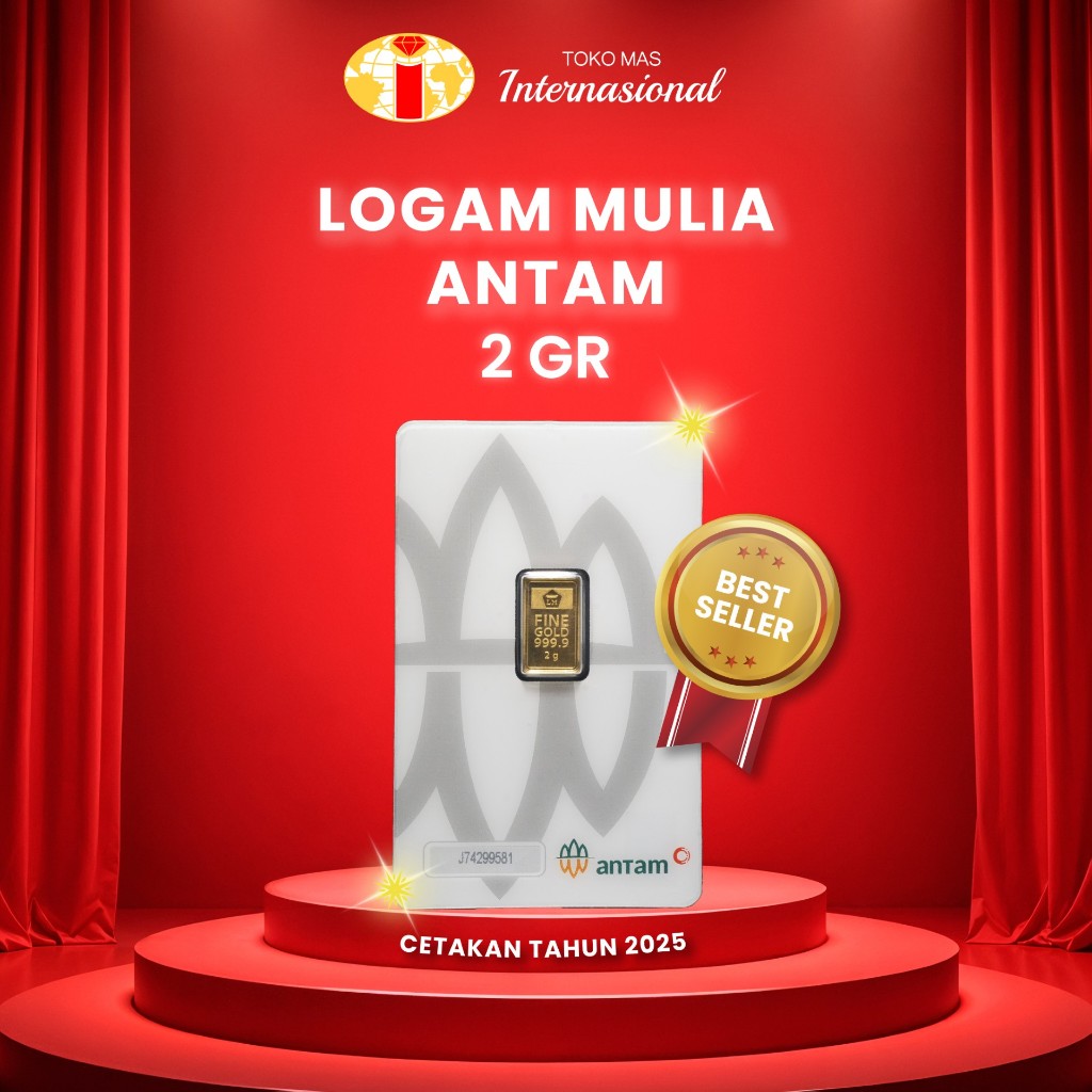 Jual Logam Mulia LM Press 2gr 2g 2 Gram Batangan Emas ANTAM Sertifikat ...
