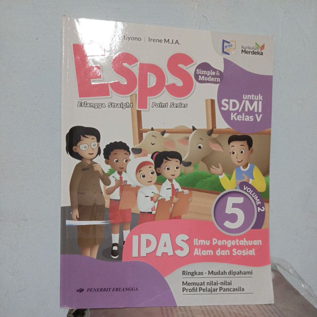 Jual ESPS: IPAS SD KLS 5 VOLUME 2, KURIKULUM MERDEKA ERLANGGA | Shopee ...